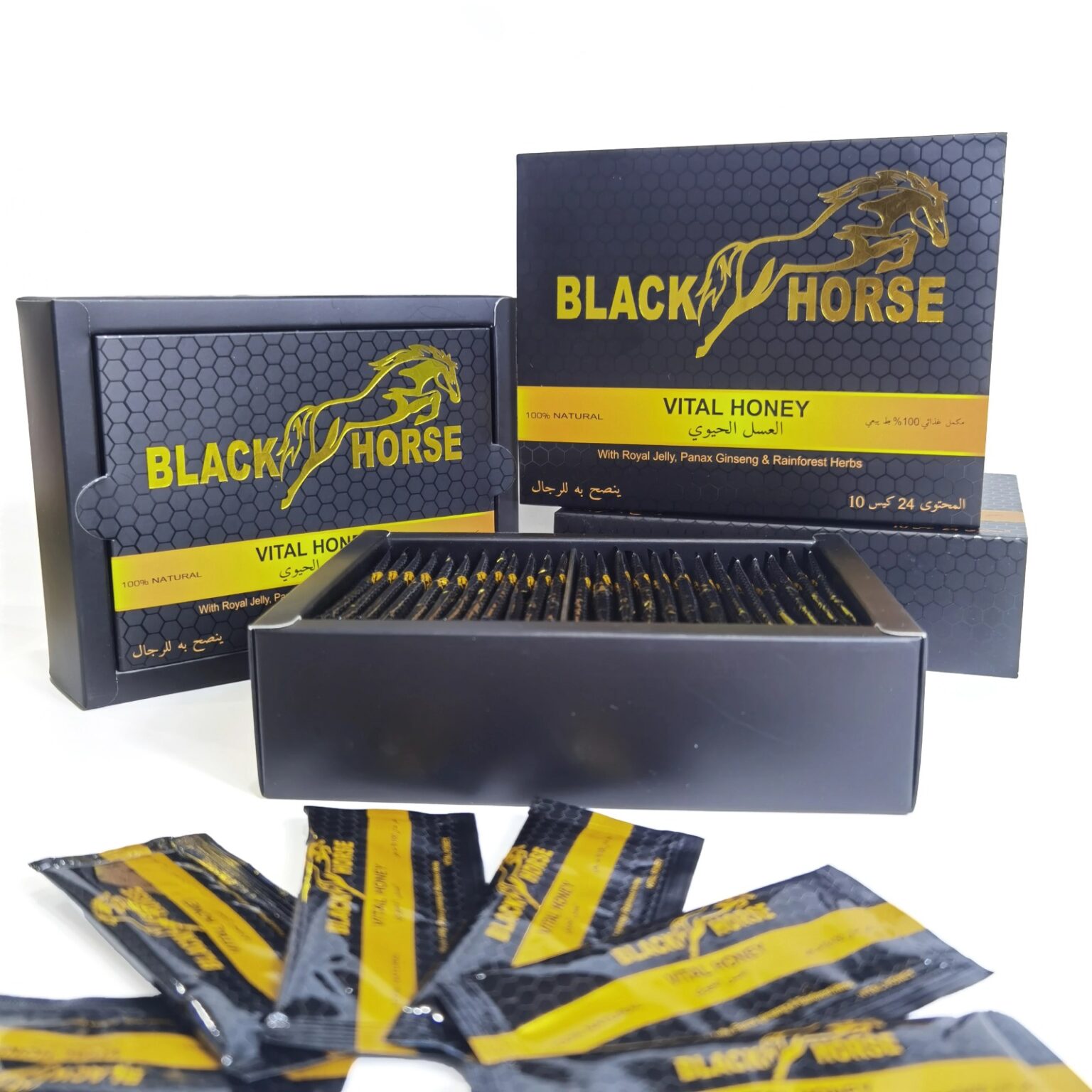 Black Horse Vital Honey - 24x10g | Authentic Royal Honey