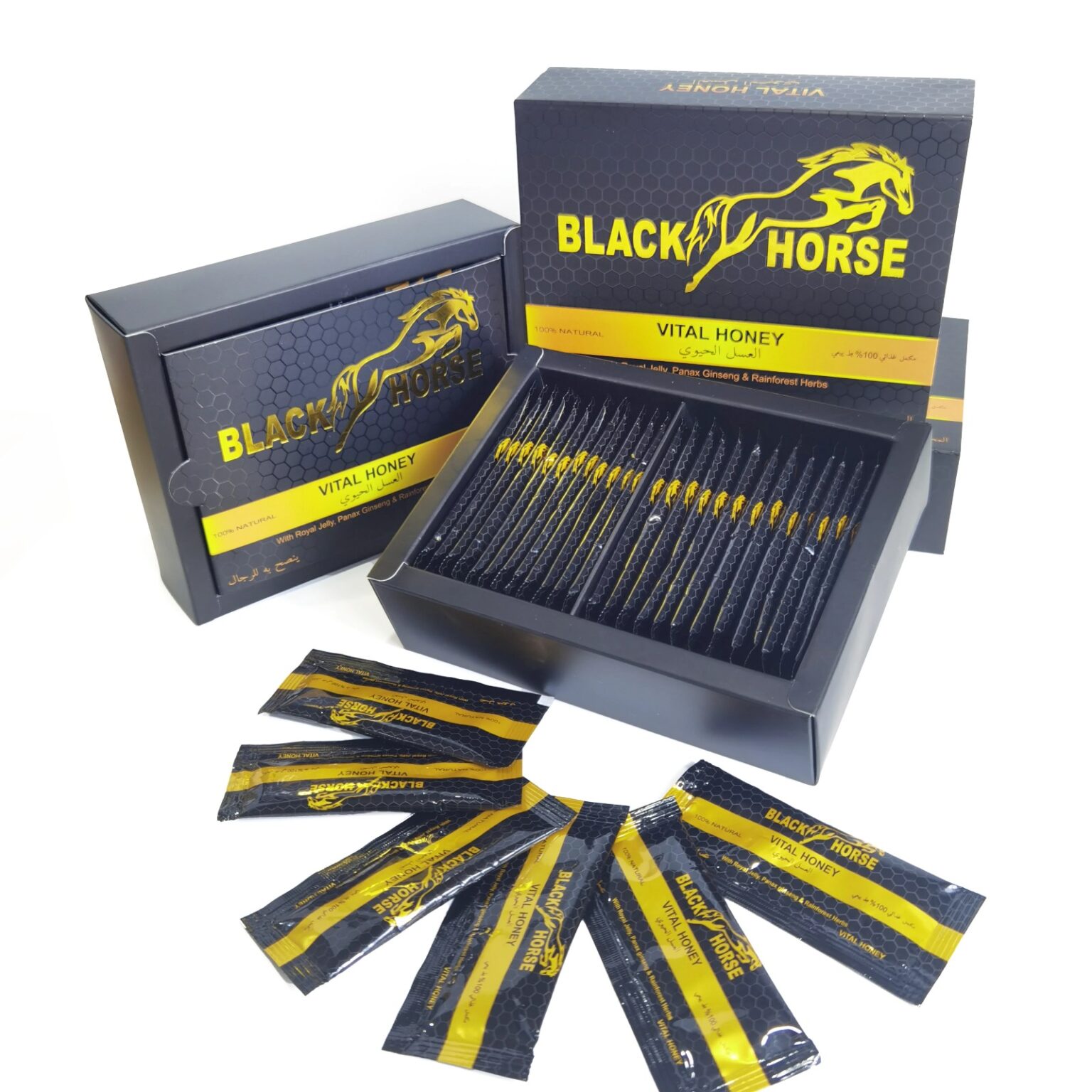Black Horse Vital Honey - 24x10g | Authentic Royal Honey