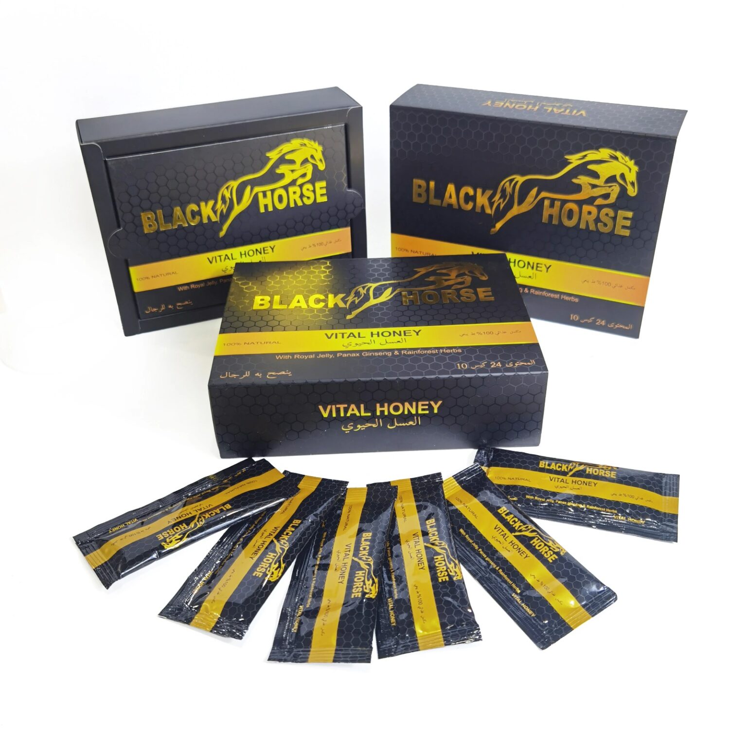 Black Horse Vital Honey - 24x10g | Authentic Royal Honey